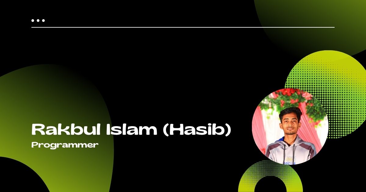 Rakibul Islam (Hasib) — Software Developer | MERN & Next.js